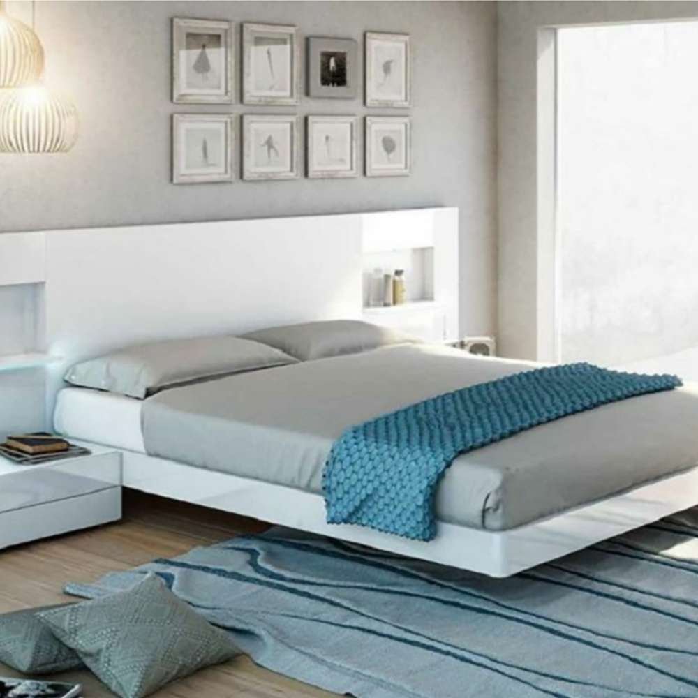 Farryn White Bed Frame | Kustom Deco Furniture